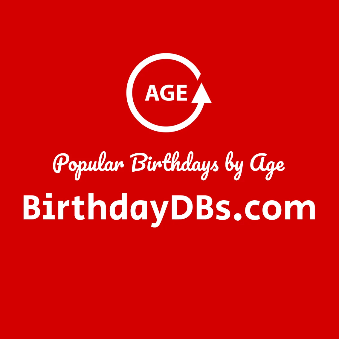 Birthdays of Famous People Sorted by Age ~ BirthdayDBs.com